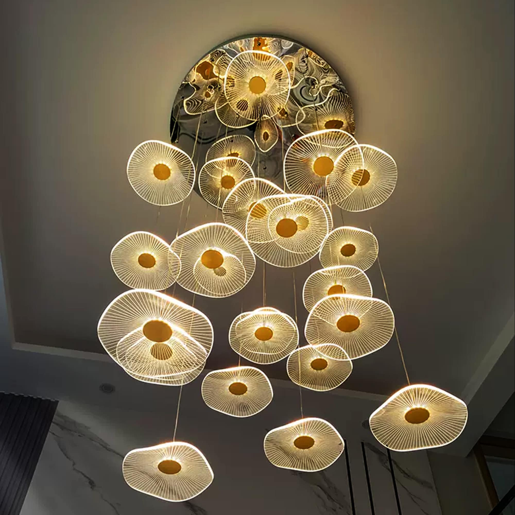 ART Gold Modern Pendant Light – ULURU Lighting