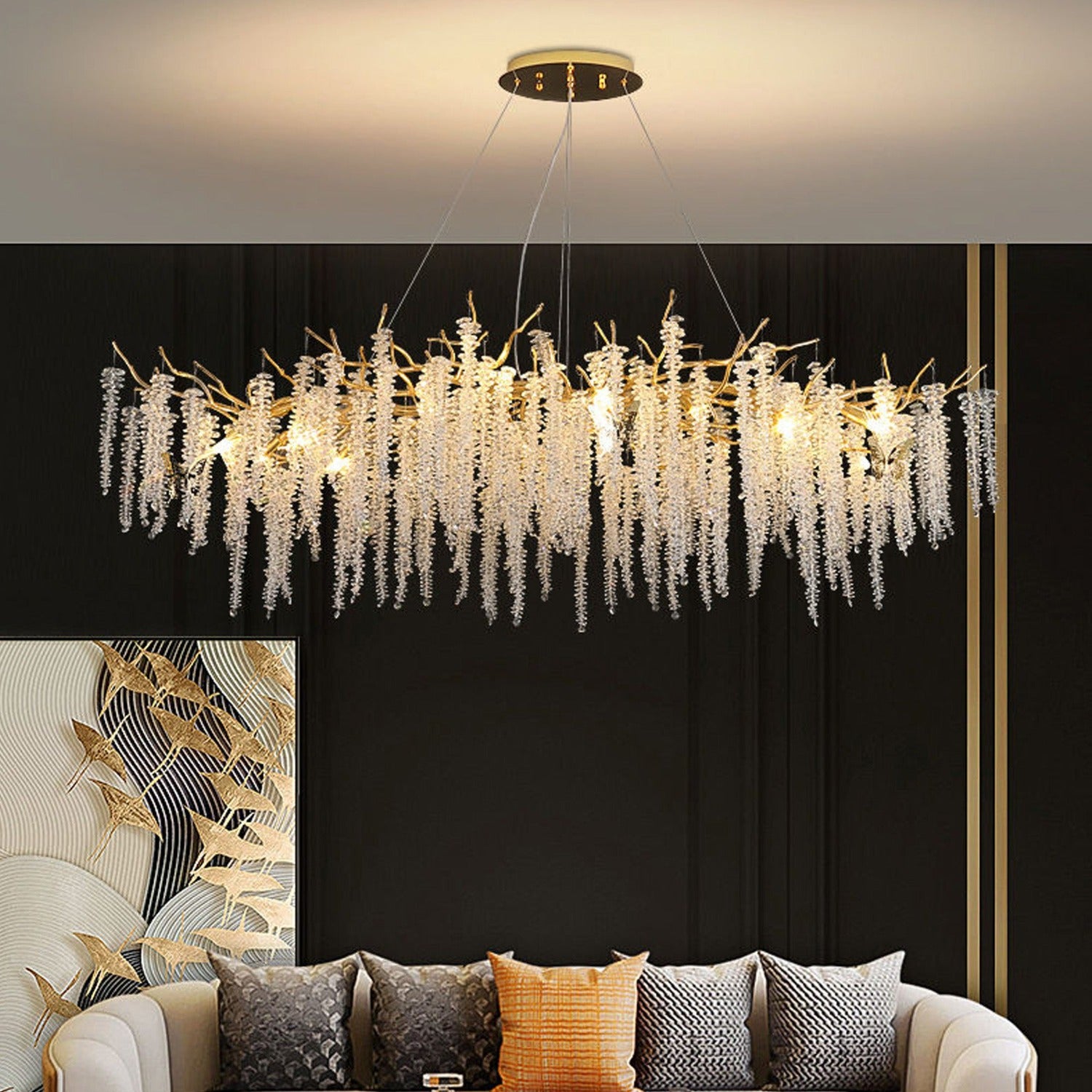 ORCHID Crystal Branch Chandelier – ULURU Lighting
