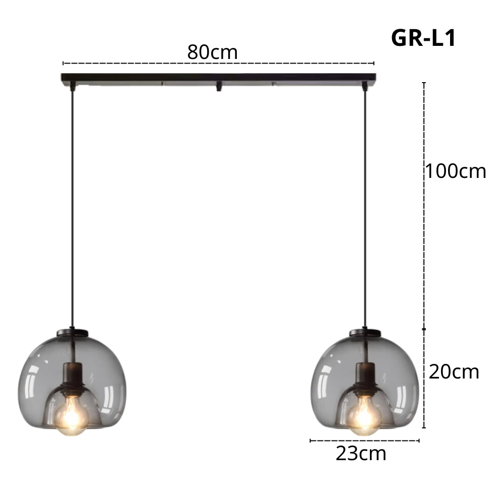 MIRO Glass Pendant Light Kitchen Island – ULURU Lighting