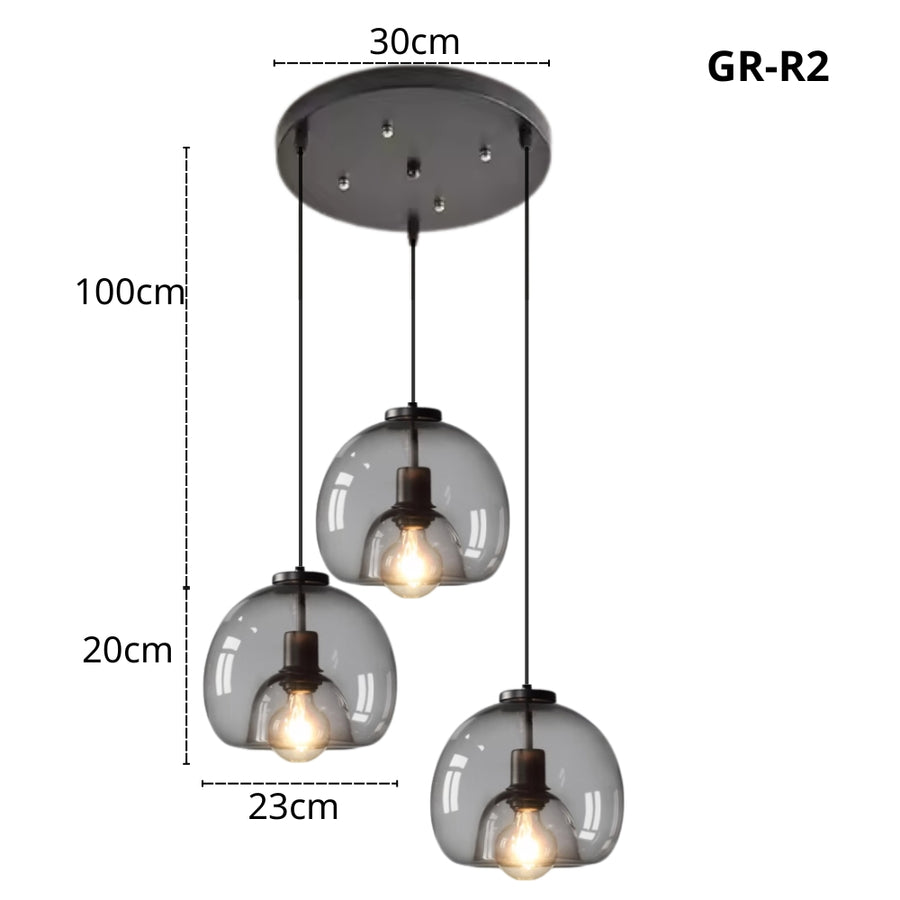MIRO Glass Pendant Light Kitchen Island – ULURU Lighting