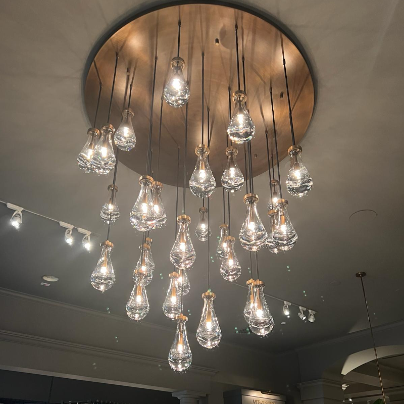 Raindrop Glass Modern Chandelier – ULURU Lighting