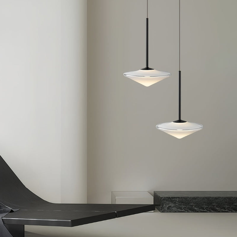 JENNA Glass Contemporary Pendant Lamp | ULURU Lighting