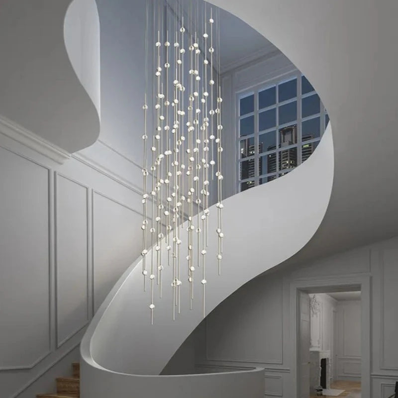 Raindrops Glass Staircase Chandelier – ULURU Lighting