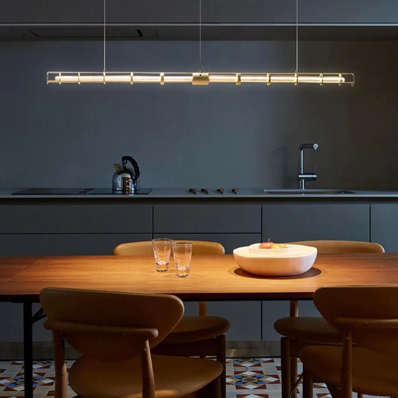 TUBE Linear Modern Chandelier – ULURU Lighting