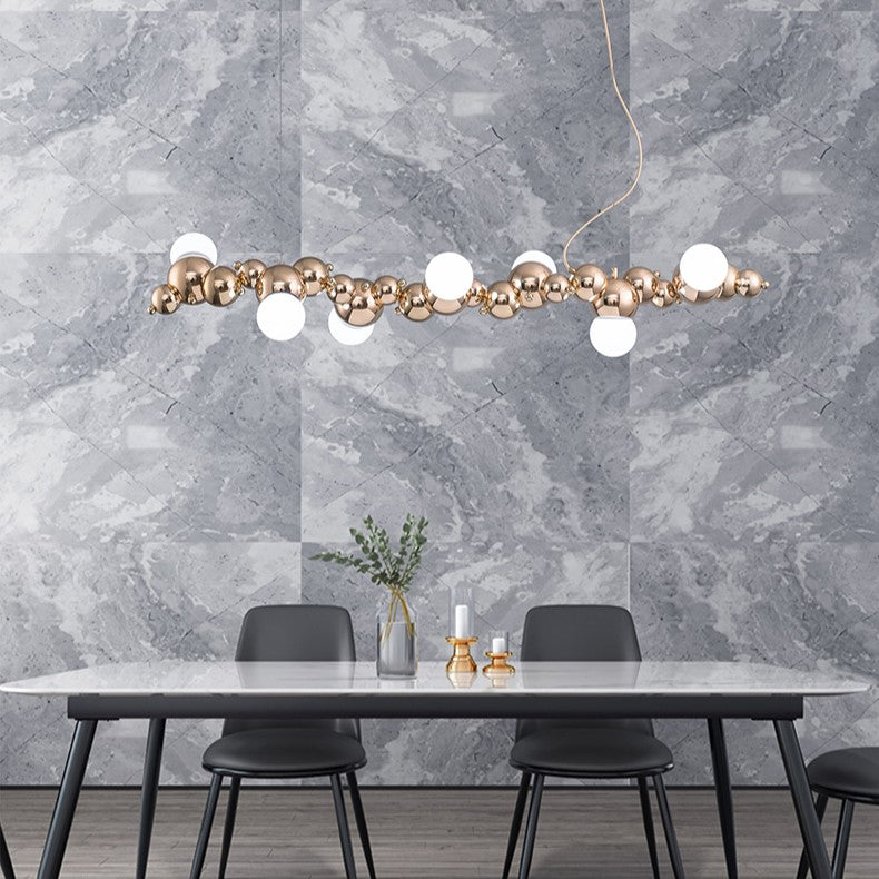 LUZ Luxury LED Gold Living Room Pendant Light P5267 | ULURU Lighting