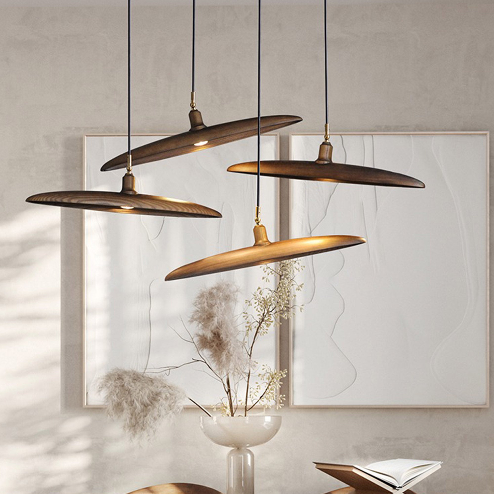 SOLEIL Solid Wood Modern Creative Pendant Light P5304 – ULURU Lighting