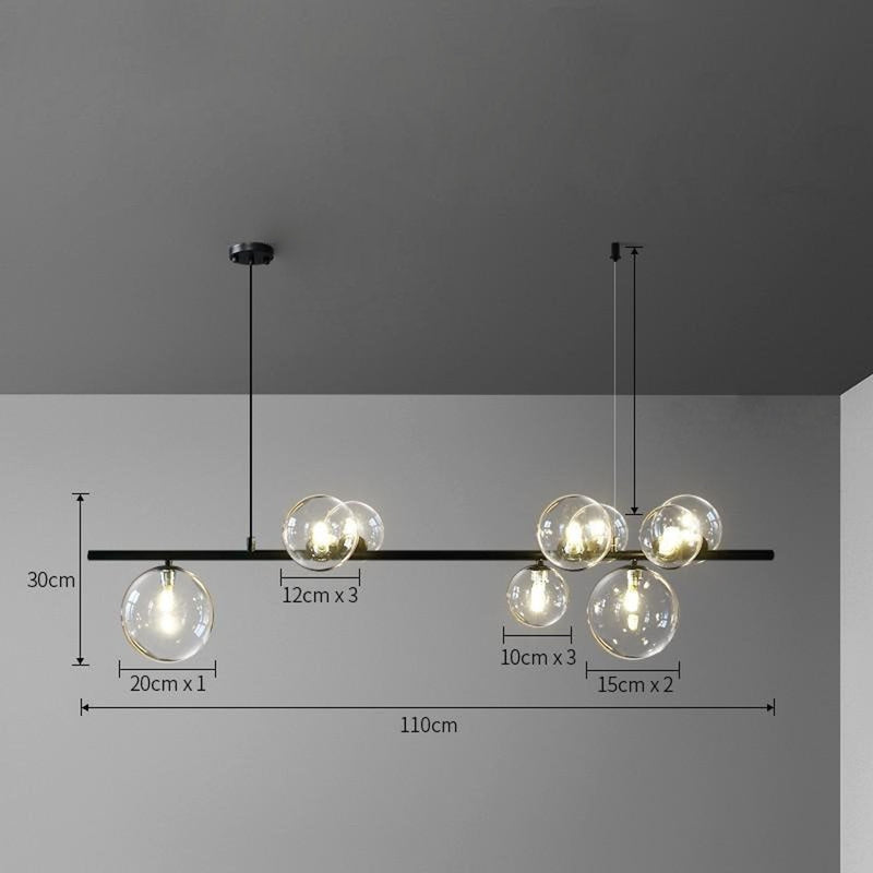 BUBBLES Glass Pendant Light Kitchen – ULURU Lighting