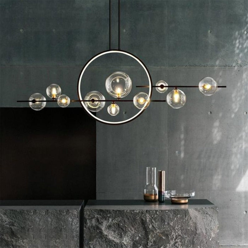 MIRO Glass Pendant Light Kitchen Island – ULURU Lighting